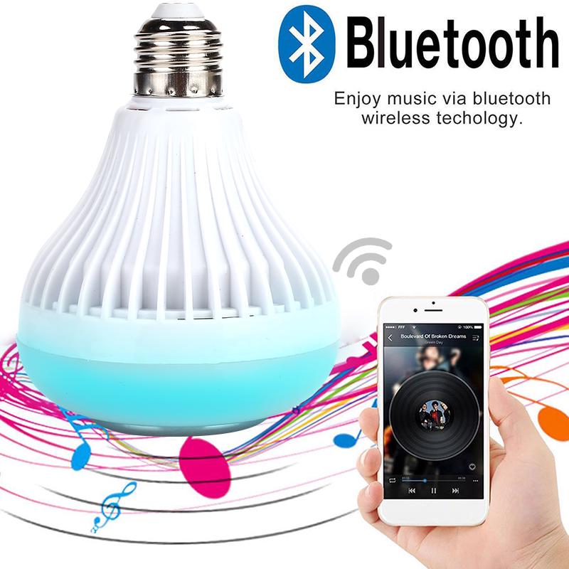 Buy Colorful LED Music Bulb Speaker Smart E27 Bluetooth 4.0 Home at ...