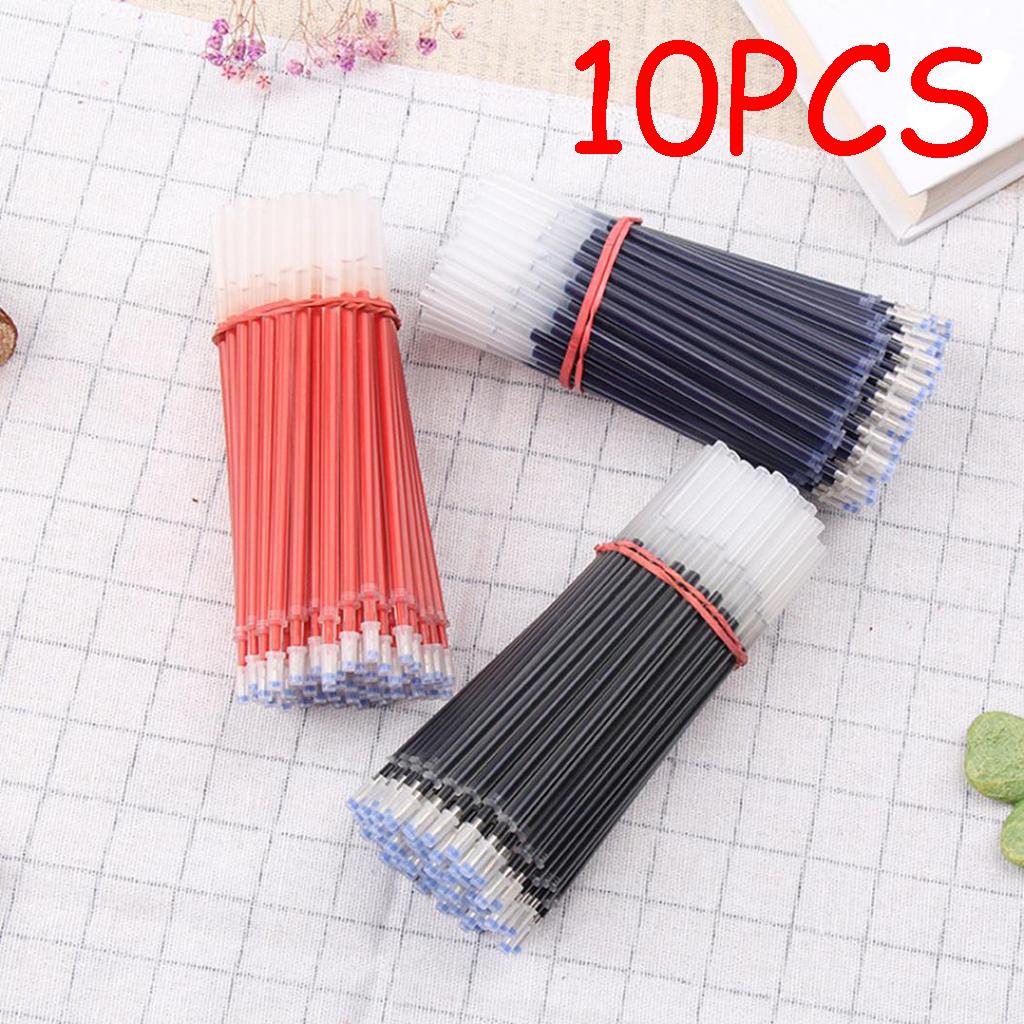 Buy 10Pcs 0.5mm Black Blue Red Gel Pen Refills Smooth Writing Office ...