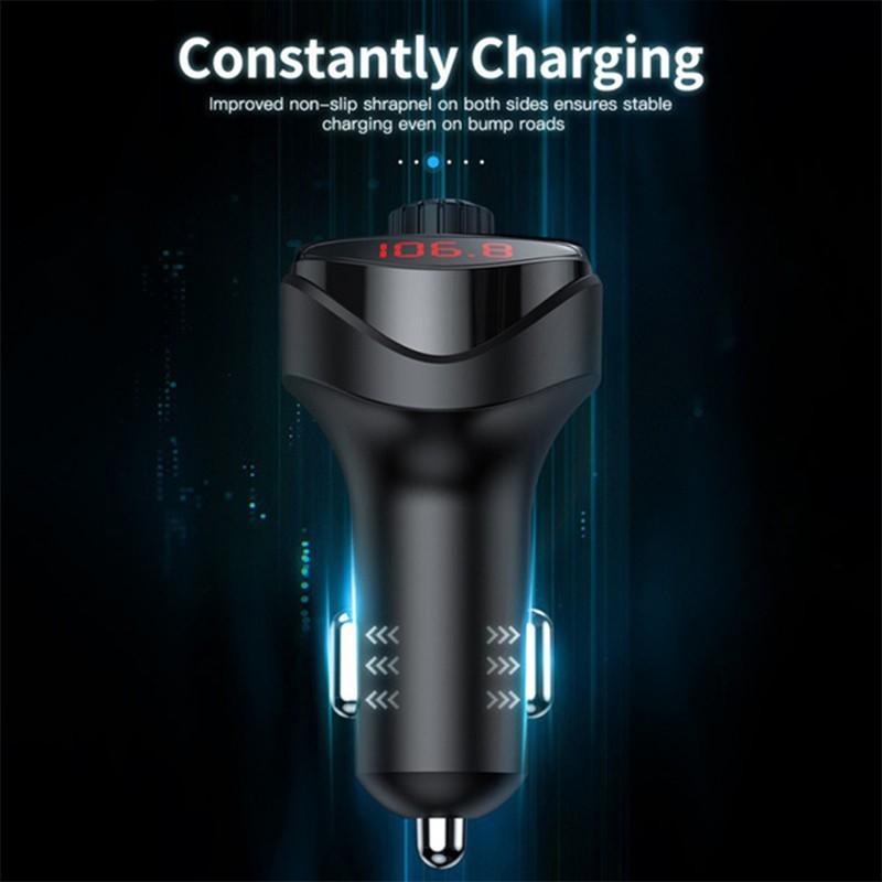 Buy Car Charger LED Display Dual USB TF Card FM Transmitter at ...