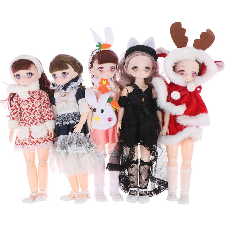Buy 30Cm Doll 20 Movable Joints 12 Inch Makeup Dress Up Anime Eyes ...