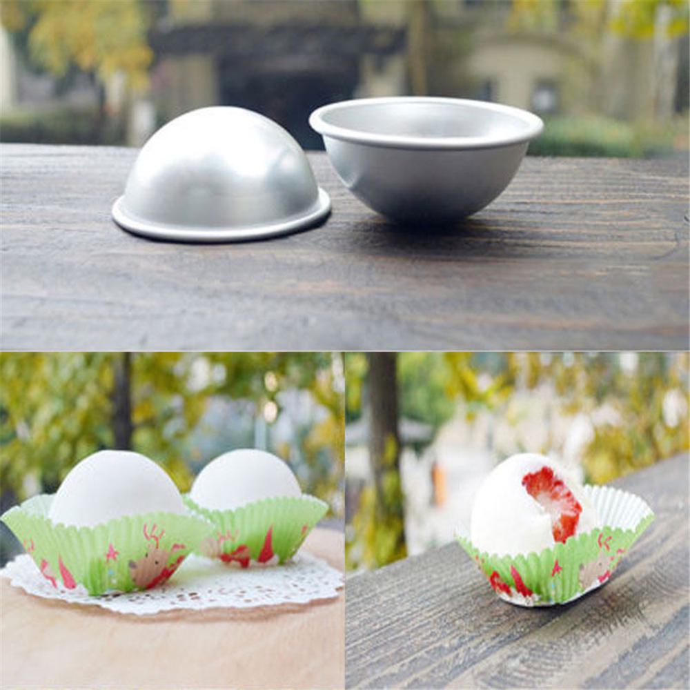 Buy Cake Mould Half Round Hemisphere Pan Baking Tools For DIY Aluminium ...