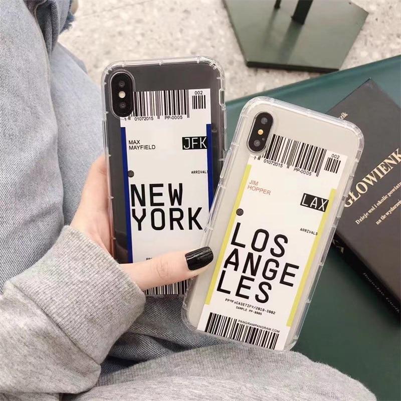 City Bar Code Label Code Phone Case for IPhone XR 11 Pro Max 8 7 6S ...