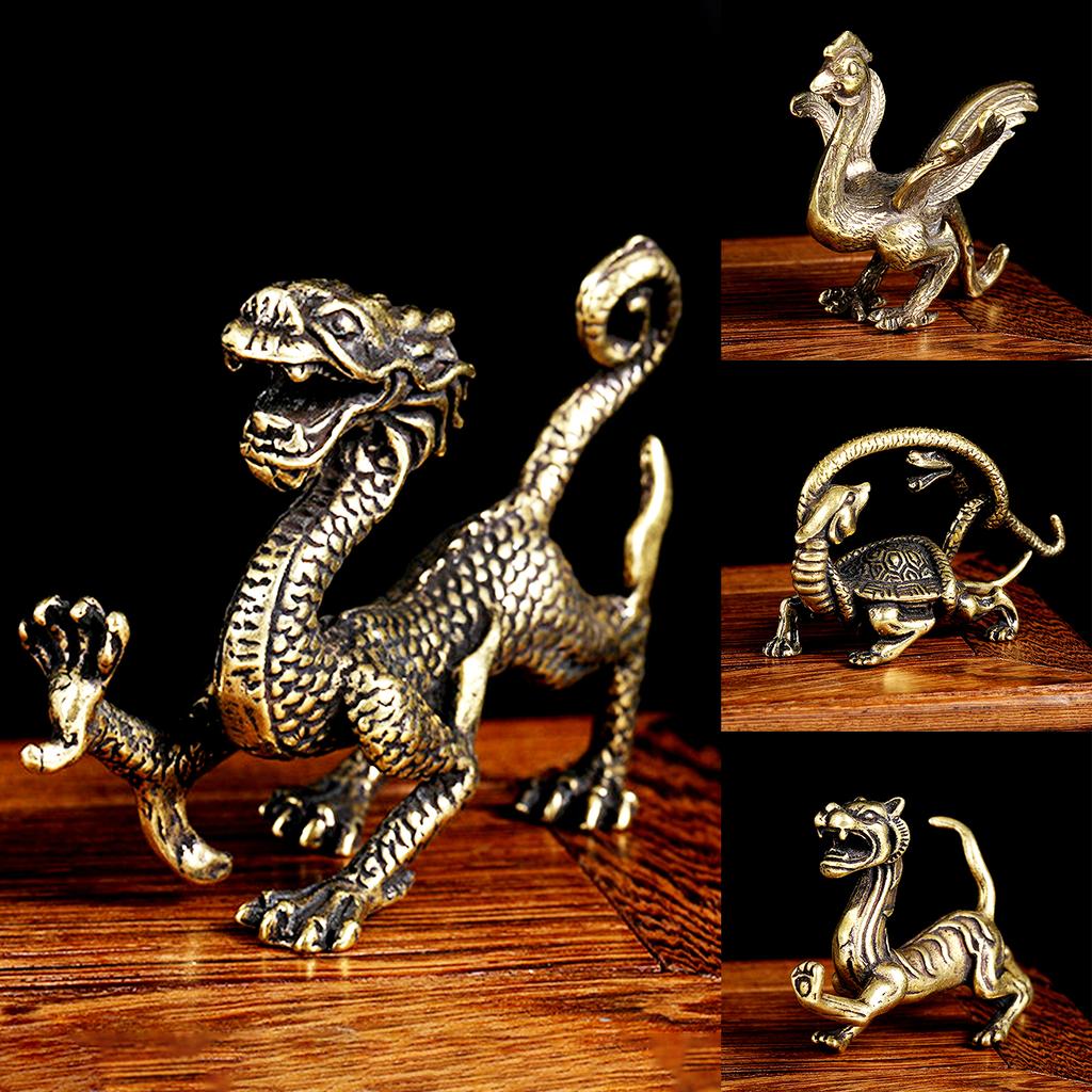 Buy Chinese Four God Beast Green Dragon White Tiger Vermilion Bird Mini ...