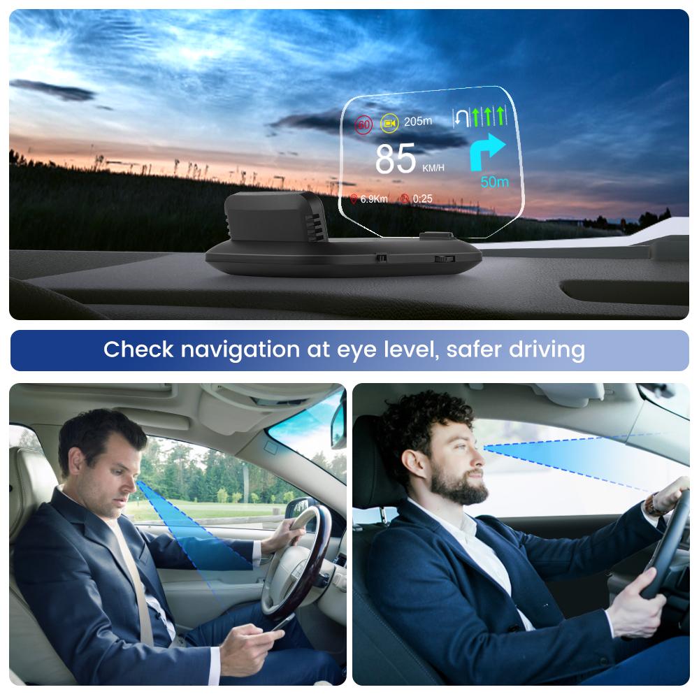 Buy C1 Car HUD OBD2 GPS Dual System 5.1 Inch Head Up Display Digital ...