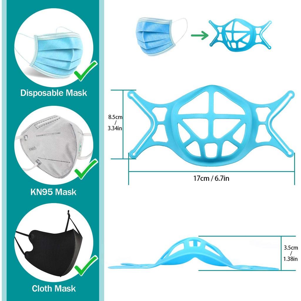 Buy 3D Face Mask Bracket Silicone Breathe Cup Holder Face Mask Inner ...