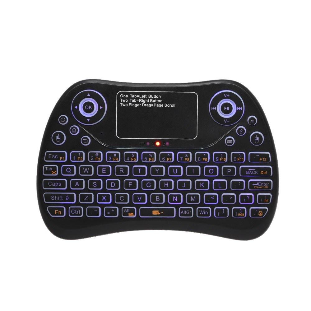 2.4GHz Mini Wireless Keyboard Touch Pad Mouse Combo RGB QWERTY Backlit ...