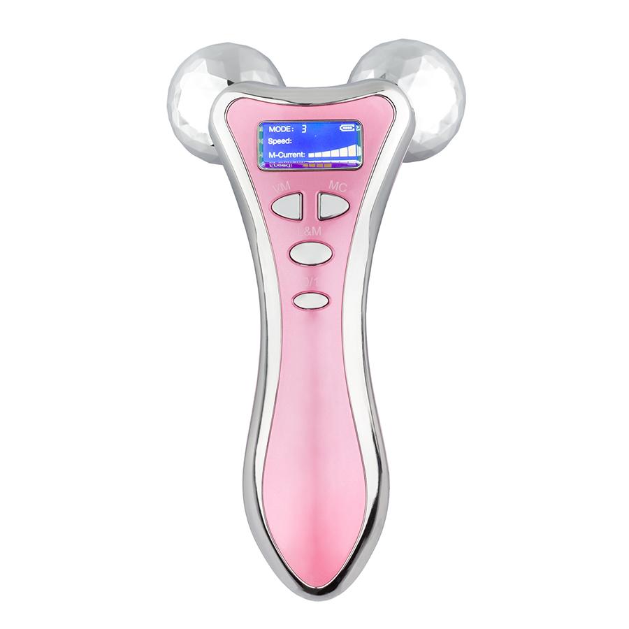 Buy Micro-current Vibration 3D Face Roller Massager EMS Microcurrent ...