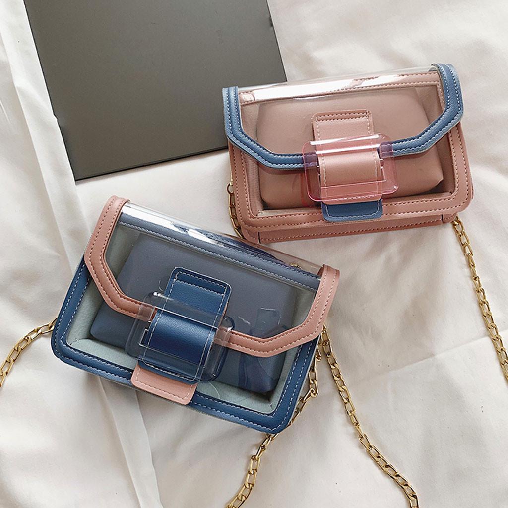Buy Women's Fashion Transparent Transparent Shoulder Bag Casual ...