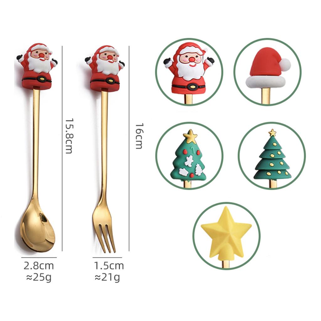 Buy Christmas Flatware Sets with Gift Box,Cutlery Lunch Tableware,4/6 ...