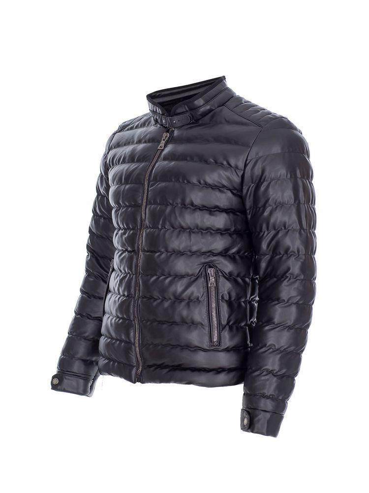 Buy Men's Black Slim Fit Sheepskin Waterproof Inflatable Leather ...