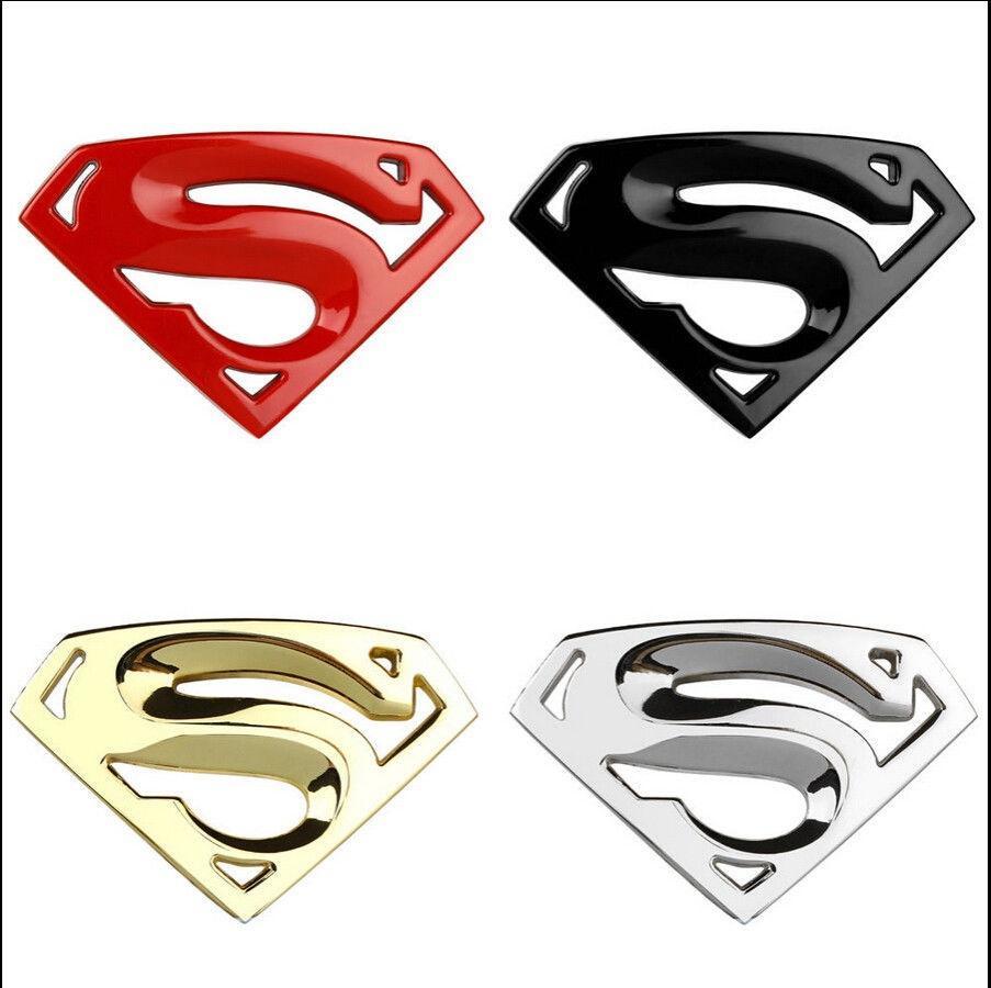 Buy 3D Superman Chrome Metal Auto Car Motorcycle Logo Sticker Badge ...