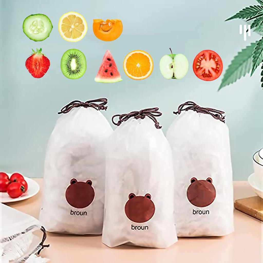 TMC Universal Fresh Storage Bags, Stretch Plastic Food Covers For Meal ...