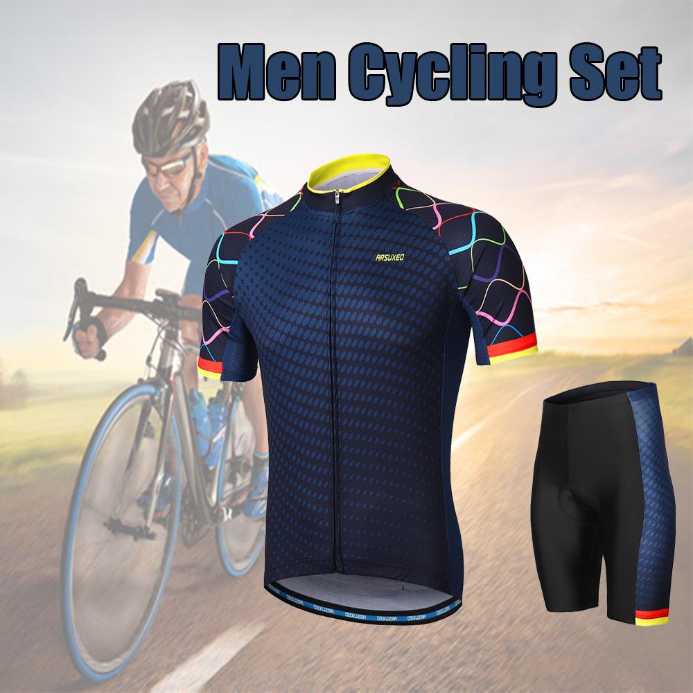 Buy Men Bike Clothing Cycling Set Cycle Jersey Cycling Shorts Kit Quick ...