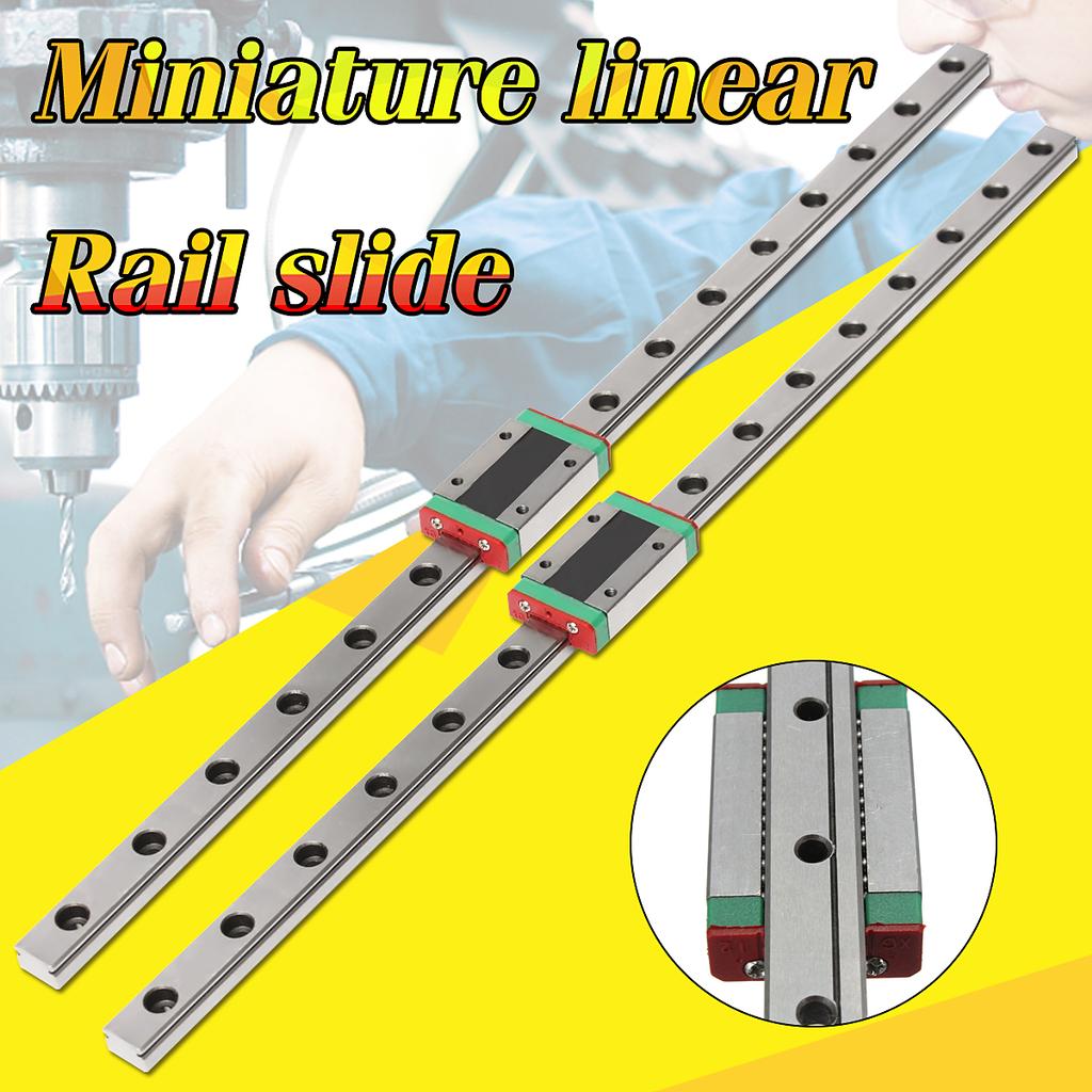 Buy 450mm Length MGN12 Miniature Linear Guide Rail Slide MGN12H Linear Block for 3D Printer CNC ...