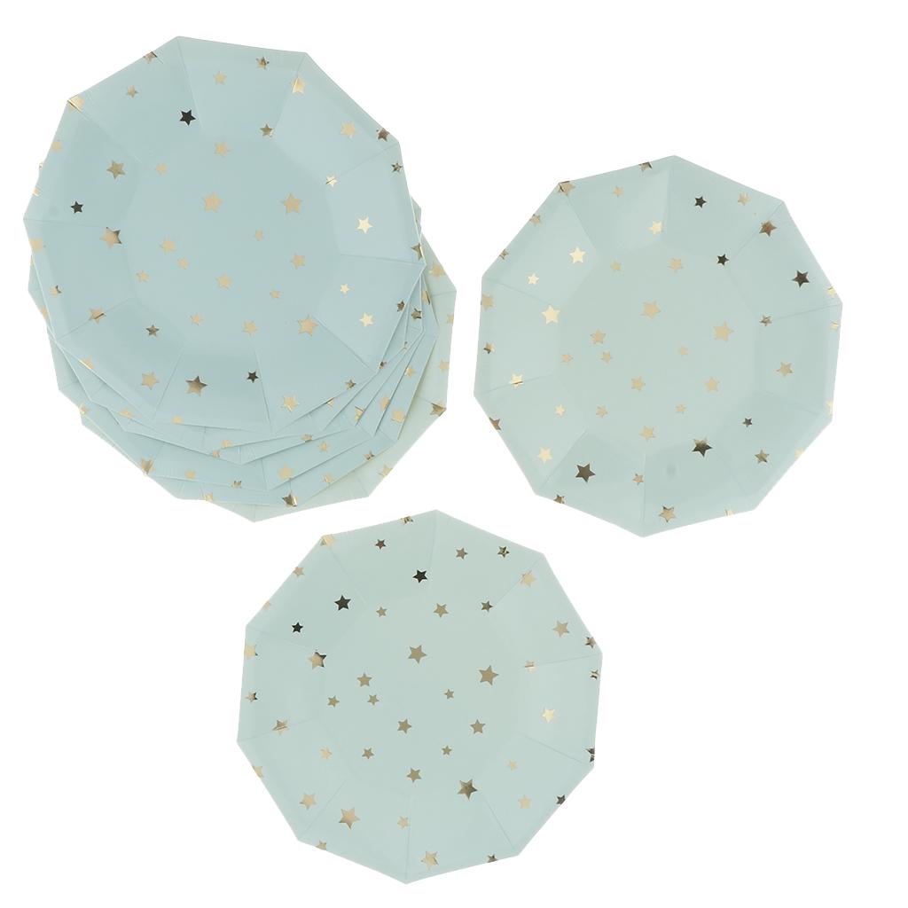 Buy 8pcs Star Paper Plates Birthday Party Baby Shower Table Decor DIY 7 ...