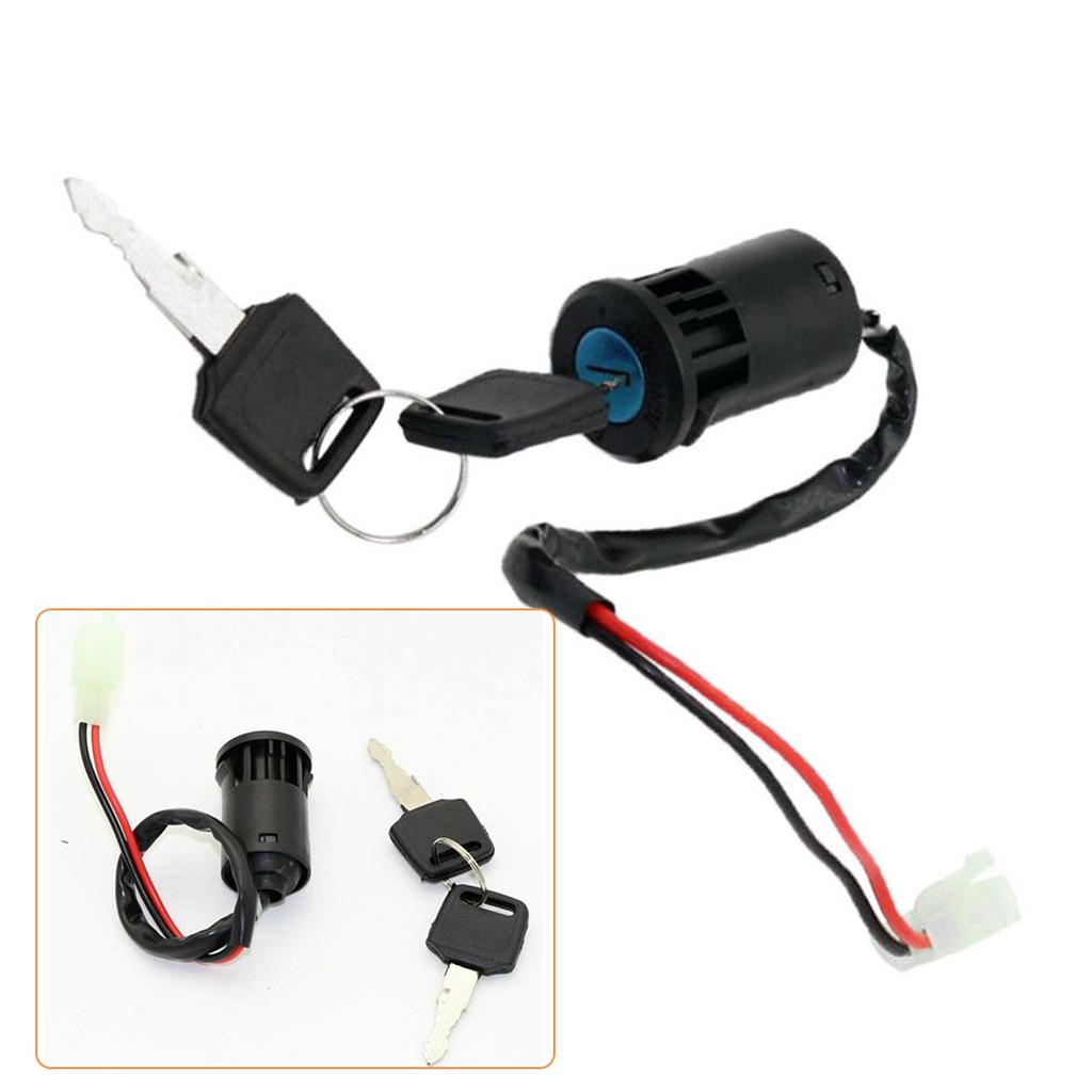Buy 2 - Wire Ignition Key Switch Lock & 2 Keys For Scooter Dirt Bike ...