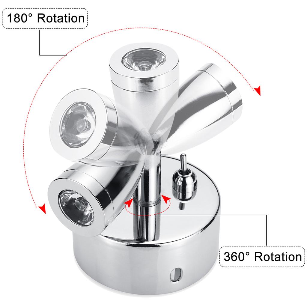 Buy 12-24V LED Spot Reading Light Home Interior Spotlight Switches For ...