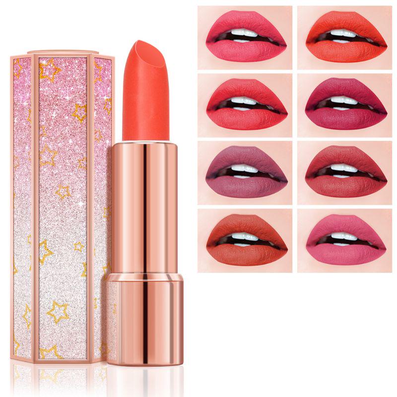 Buy Matte Lipstick Starry Sky Starlight Waterproof Long Lasting ...