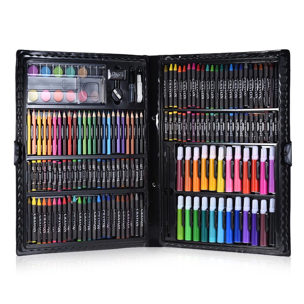 Buy 168pcs Drawing Pen Art Set Kit Painting Sketching Color Pencils ...