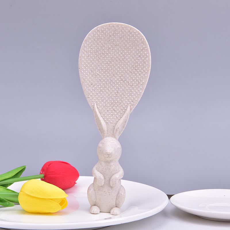 Buy 1Pcs Cartoon Rabbit Rice Spoon Non Sticky Vertical Stand Scoop Soup ...