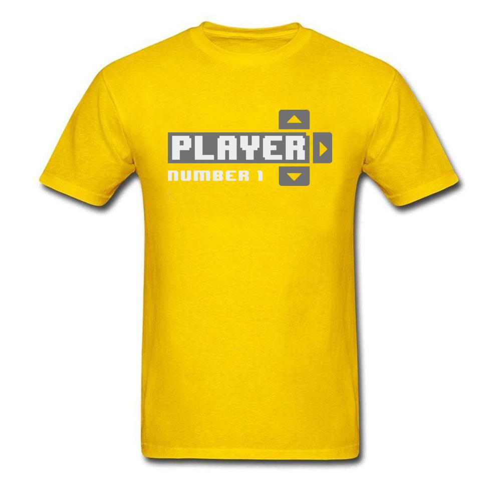Player Number 1 T-Shirt Gamer Tshirt Men T Shirt Letter Print Tees ...