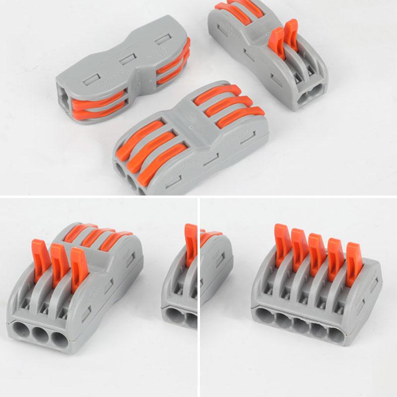 Buy Mini Quick Wire Cable Connectors Universal Compact Conductor Spring ...