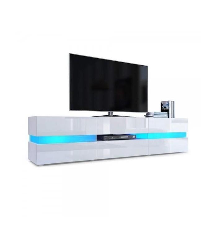 Buy TV Cabinet with Integrated Led -Shiny White at affordable prices ...