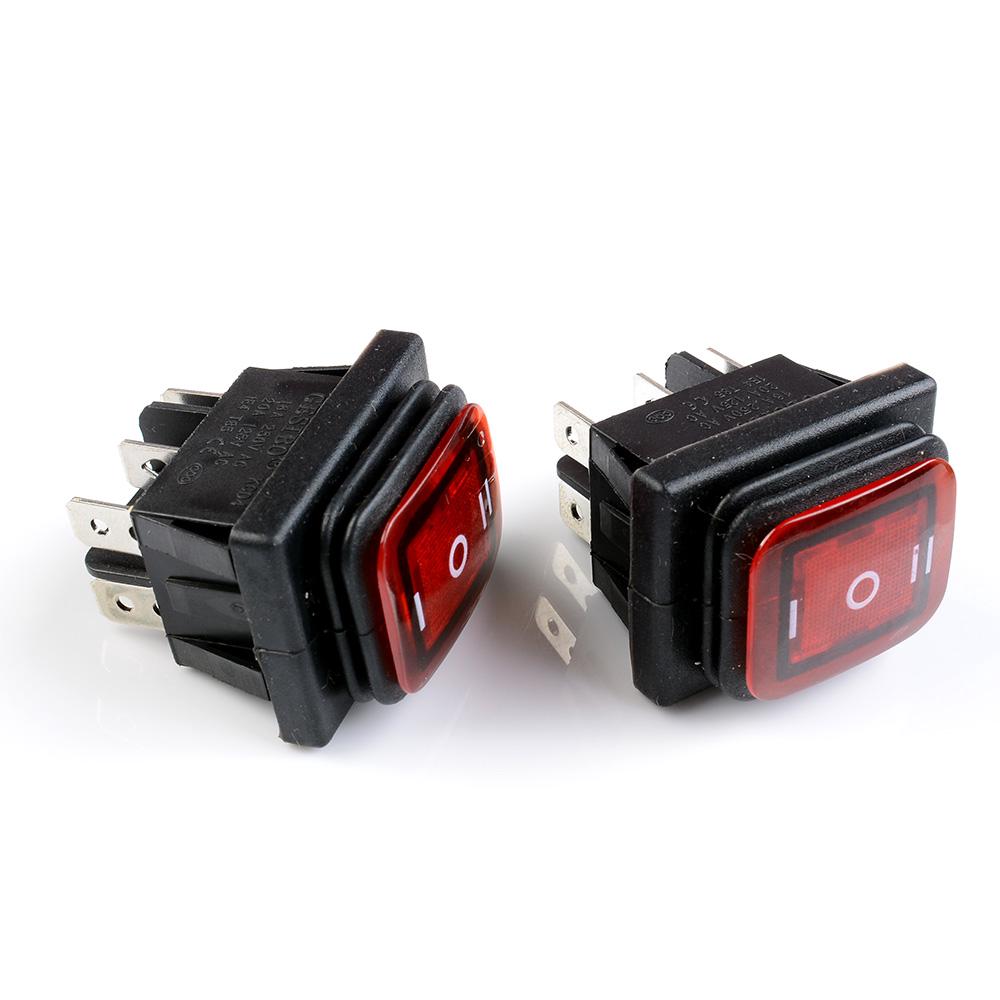 Hot 6 Pin LED 3 Position Switch Car Boat Rocker Switch ON-OFF-ON DPD ...