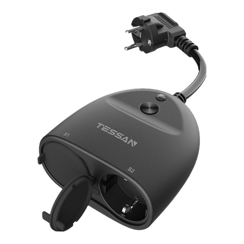 Buy TESSAN Wifi Smart EU Power Strip 2 EU Outlets Remote Control With ...