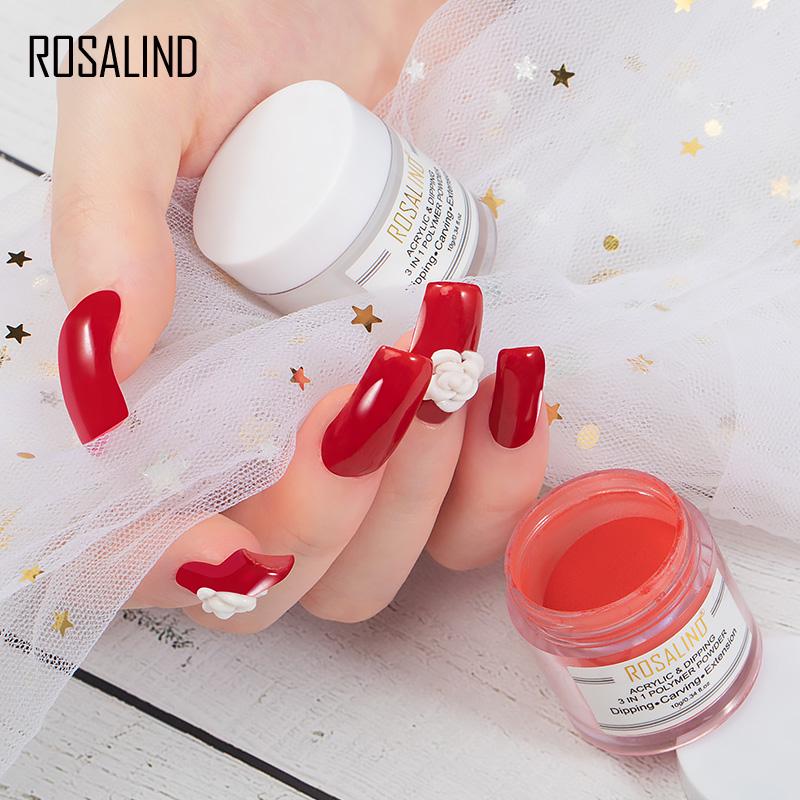 Buy ROSALIND 3 In 1 Powder Kit Crystal Acrylic Powder Dipping Powder ...