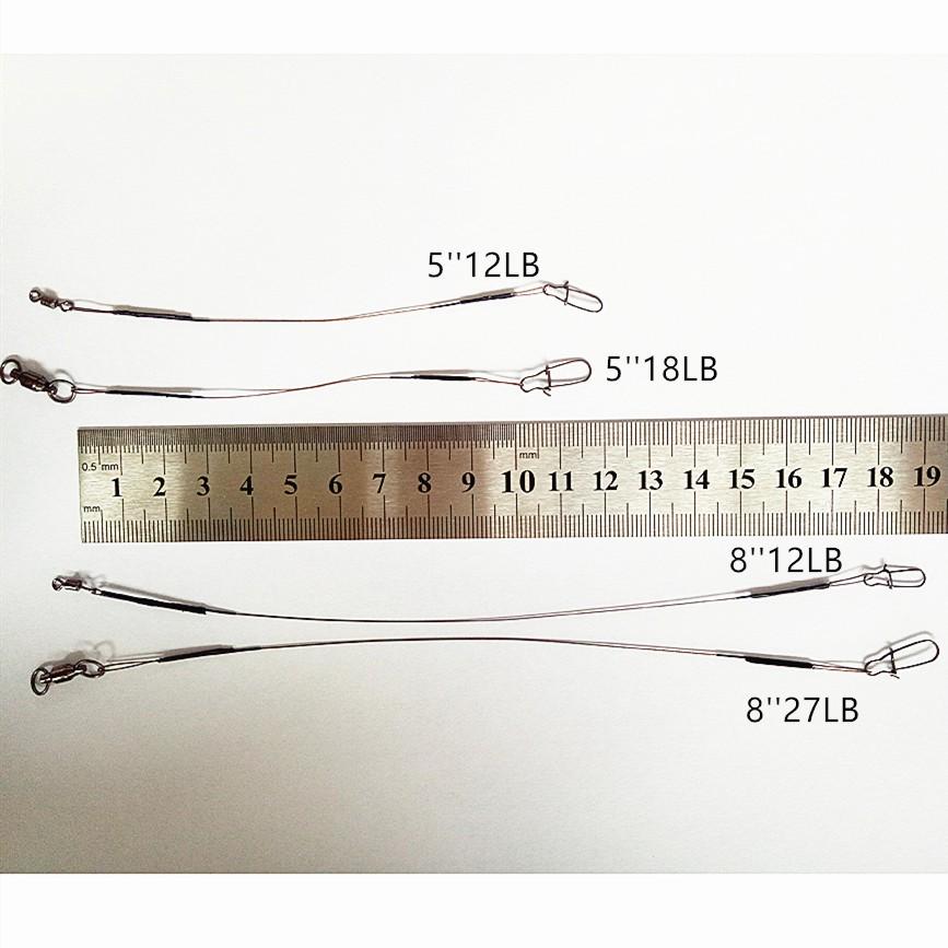 Goedkope 3pcs Micro Leader with Ball Bearing Swivel Hooks Line Trace ...