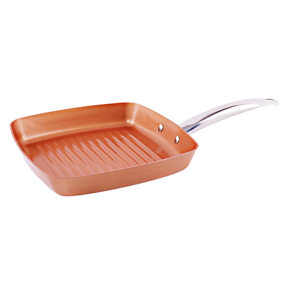 Buy Nonstick Deep Square Grill Pan, Griddle Kitchen Skillet Fry Pan at ...