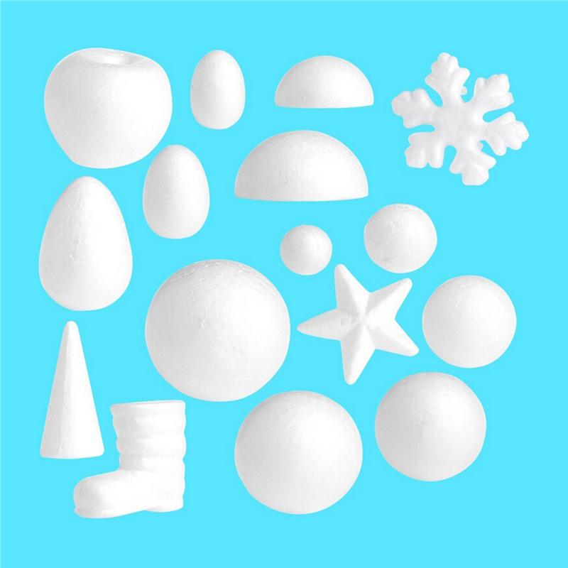 Buy 10 Pieces 7.5cm White Star Shaped Styrofoam Foam Ornaments DIY ...