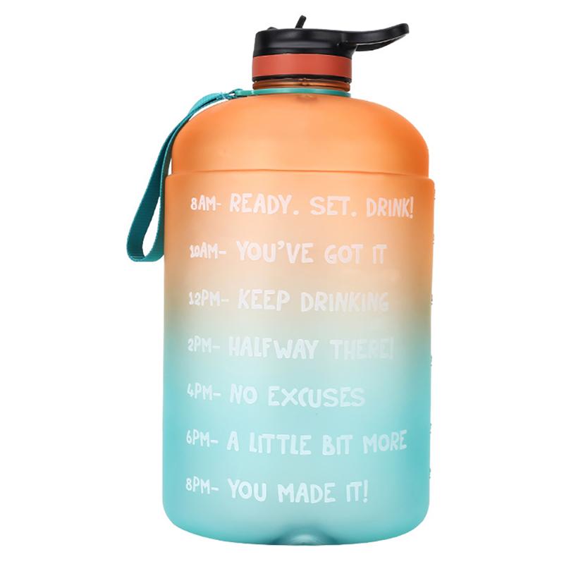 Buy 3.78L 128Oz Gallon Water Bottle With Straw Clear Plastic Drinking ...