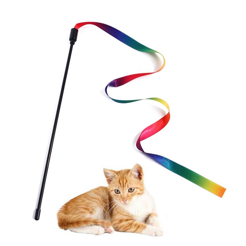 1 Piece Creative Funny Cat Toy Wand Interactive Cat Teasing Toy Stick ...