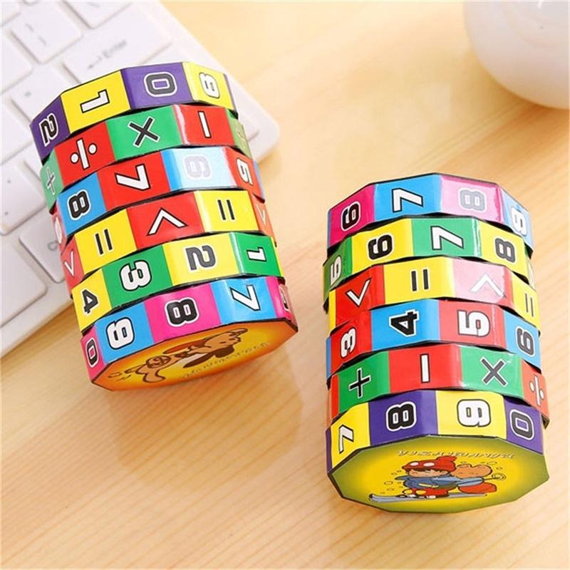 Buy Cylindrical 6 Numbers Magic Cube Toy Puzzle Game Gift Stickers ...