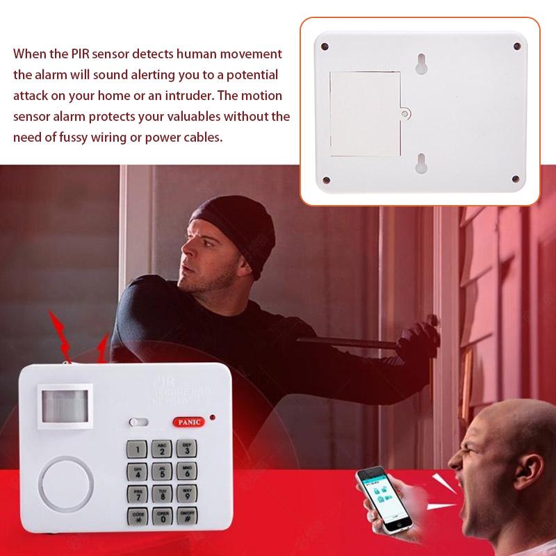New Wireless Door Alarm For Shed Garage Caravan Security Keypad Alarm ...