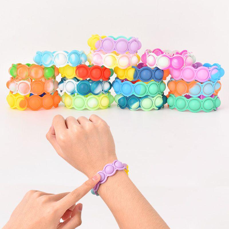 Buy Bubble Colorful Fun Sensory Toy Press Pressure Relief Silicone ...