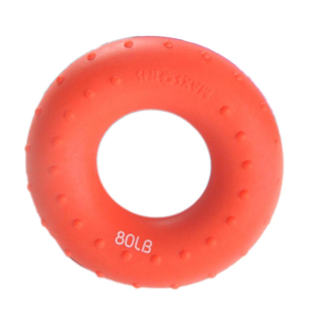 80LB Silicone Hand Strengthener Gripper Ring Forearm Wrist Finger ...