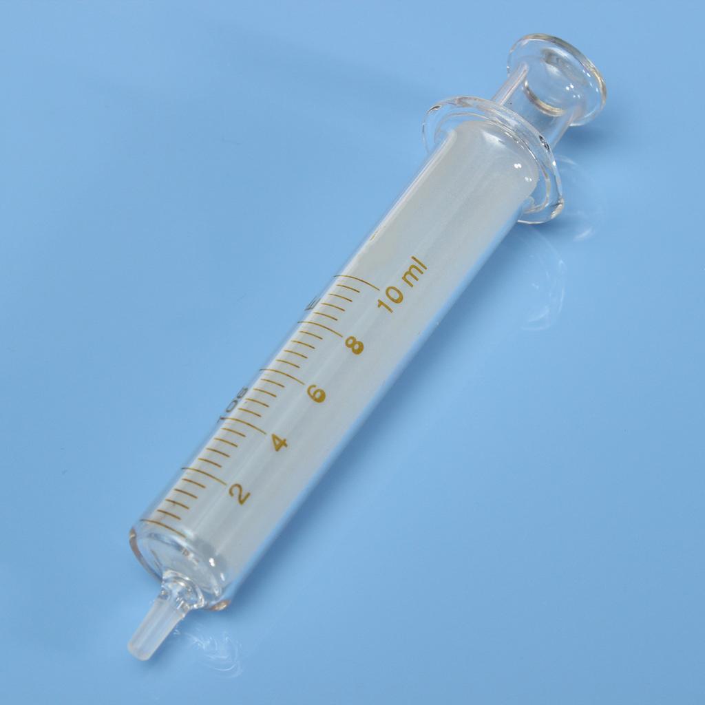 1Pc 10Ml Glass Syringes Injector Hypodermic Reusable Laboratory ...