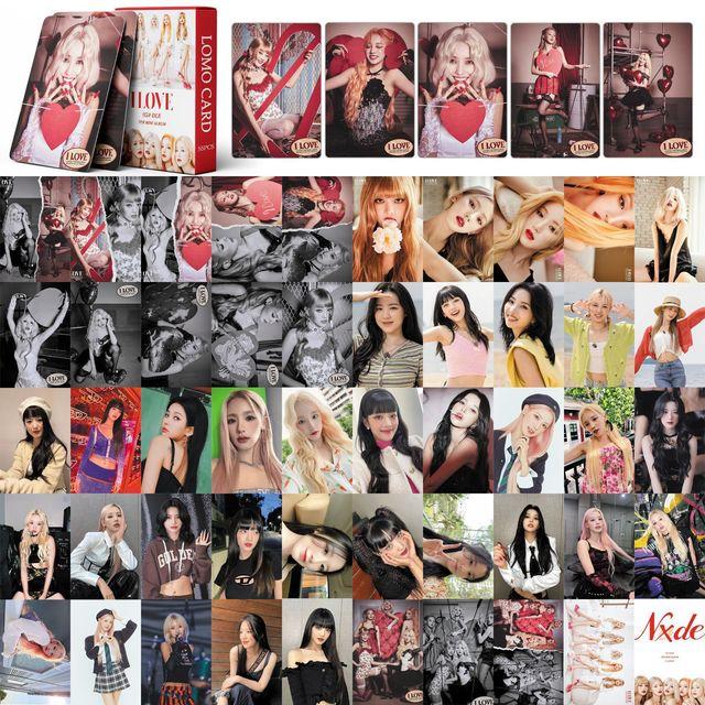 Compre 55pcs/set Kpop (G)I-DLE ILOVE INEVER DIE Lomo Cards GIDLE Album Girls I Burn Photo Card ...
