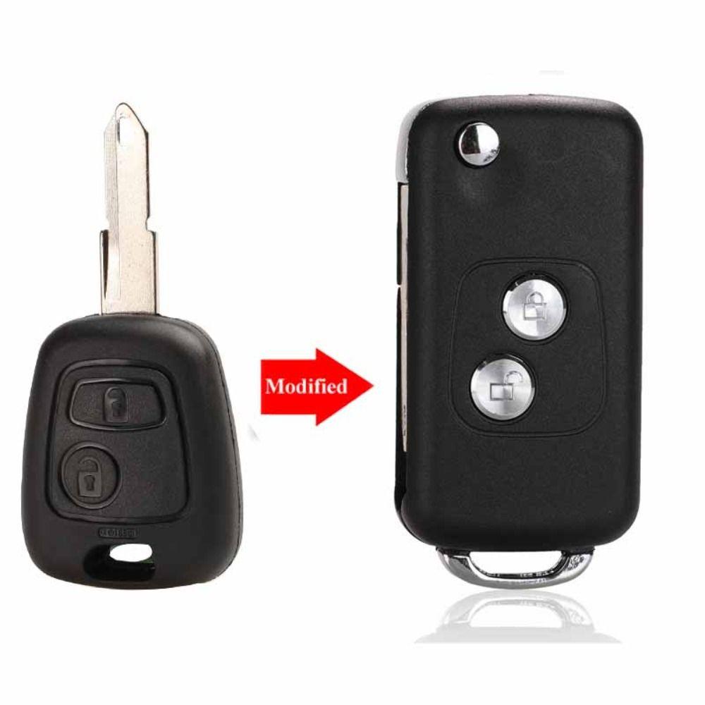 Flip Car Key Case for Citroen C1 C2 C3 C4 Picasso Xsara/Peugeot 206 307 ...