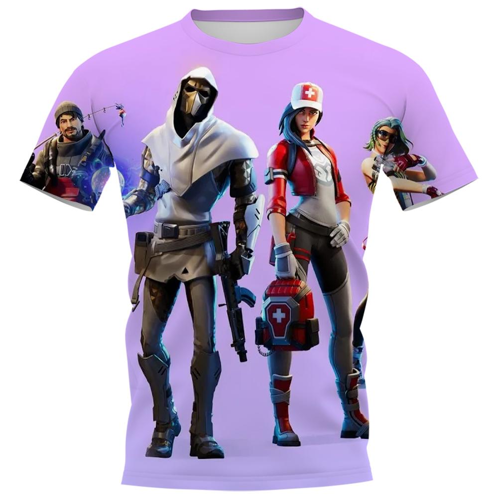 CLOOCL Hot Games Fortnite T-Shirts 3D Print Harajuku Style Round Neck ...