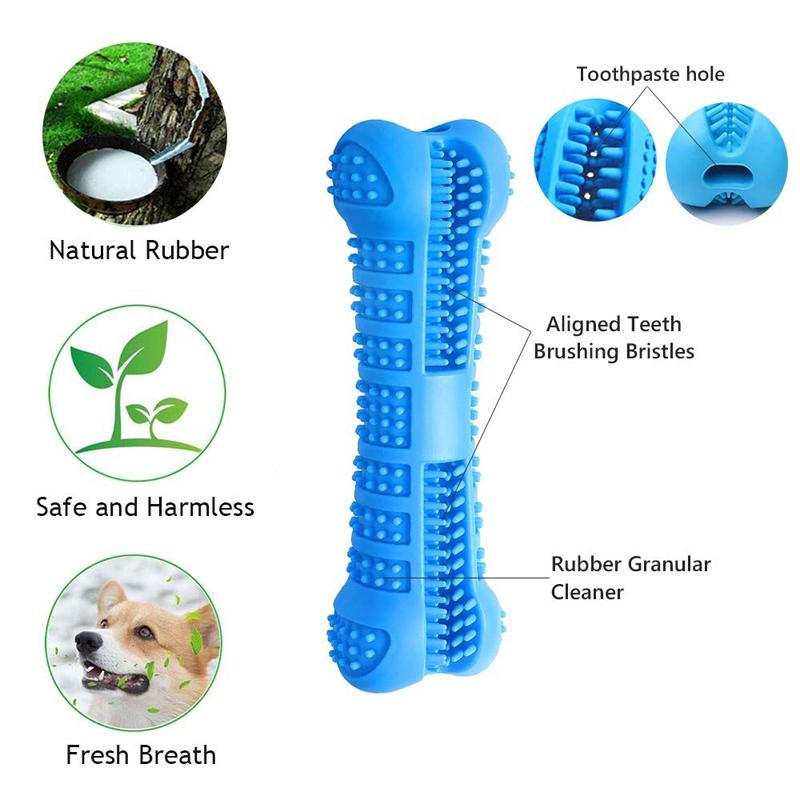 Buy Pet Dog Toothbrush Chew Toy Doggy Brush Stick Soft Rubber Teeth ...
