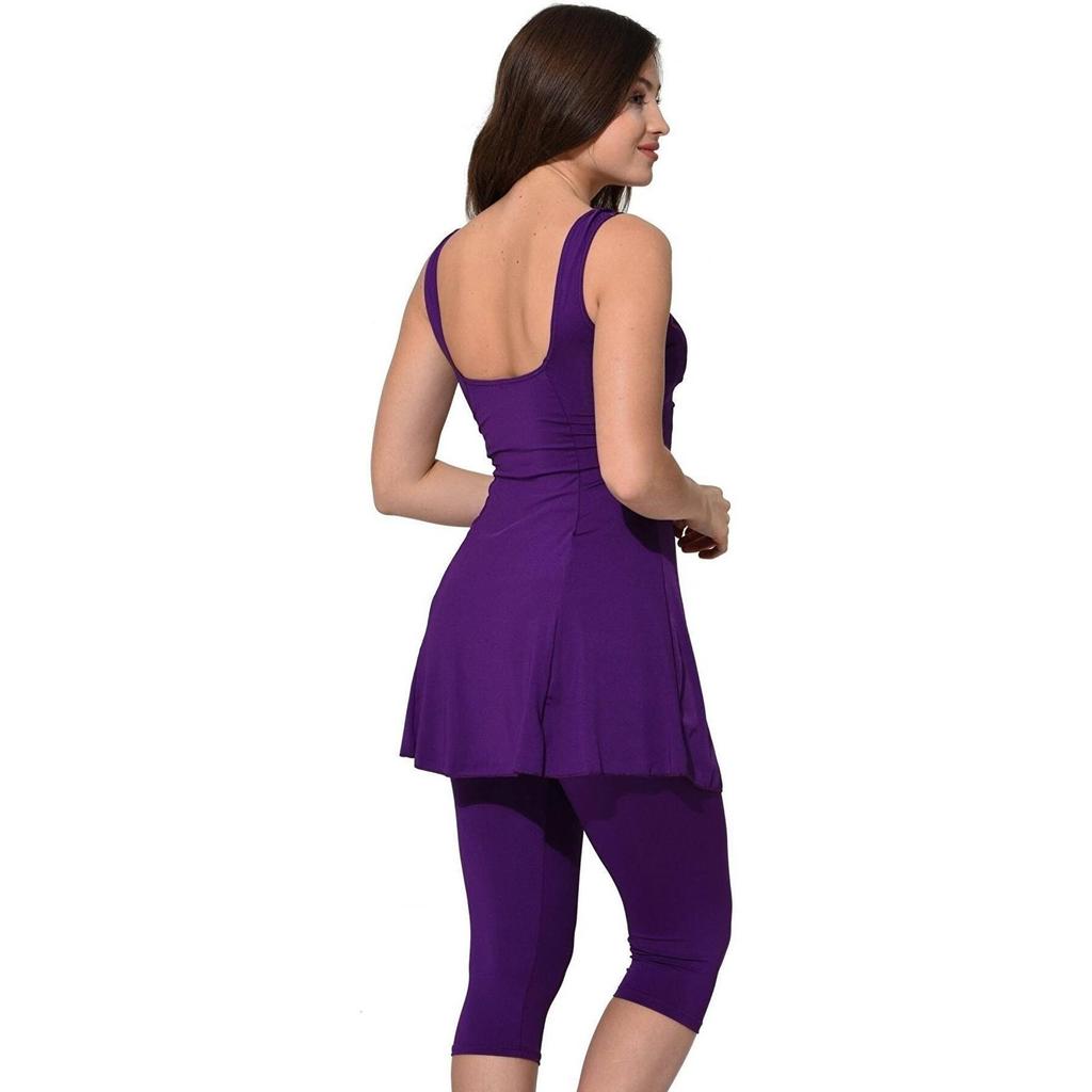 Satın Alın Modest Muslim Swimwear Burkini Islamic Swimsuit Purple