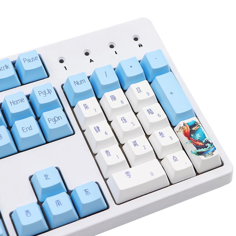 Cheap 117 Key Blue and White Porcelain Keycaps OEM Profile Personalized ...