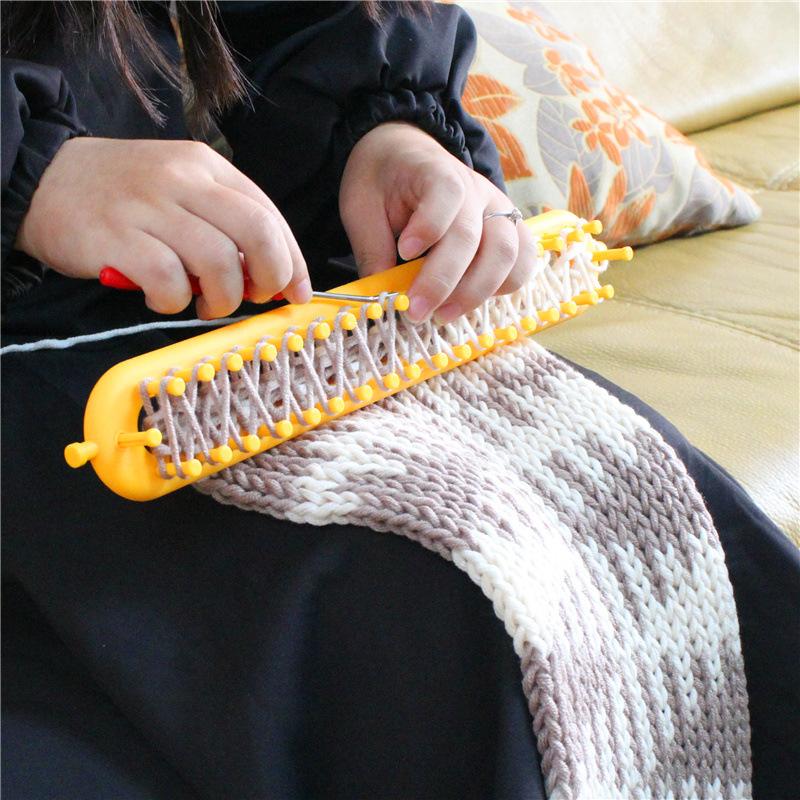 Buy 3Pcs/Set Loom Knitting Kit Plastic Pom Pom Socks Hat Scarf Yarn ...