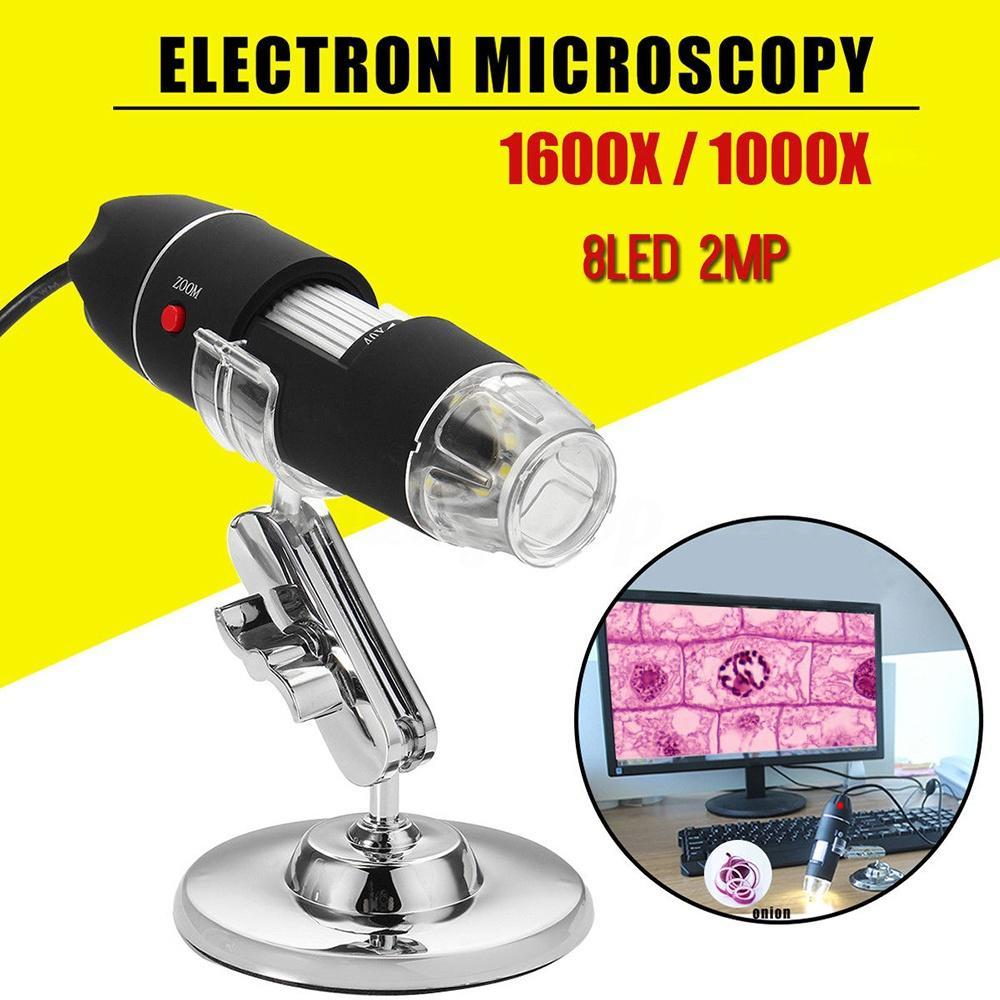 Buy 1600X/1000X 8 LED USB 2.0 Zoom Digital Microscope Hand Held ...