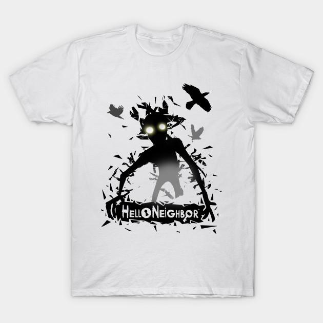 Buy T Shirt Women Hello Neighbor Shadow Halloween Harajuku Print Kawaii ...