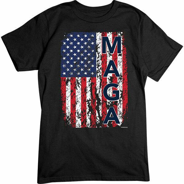 Buy Maga Flag T-Shirt American Trump Make America Great Men Paint Print ...
